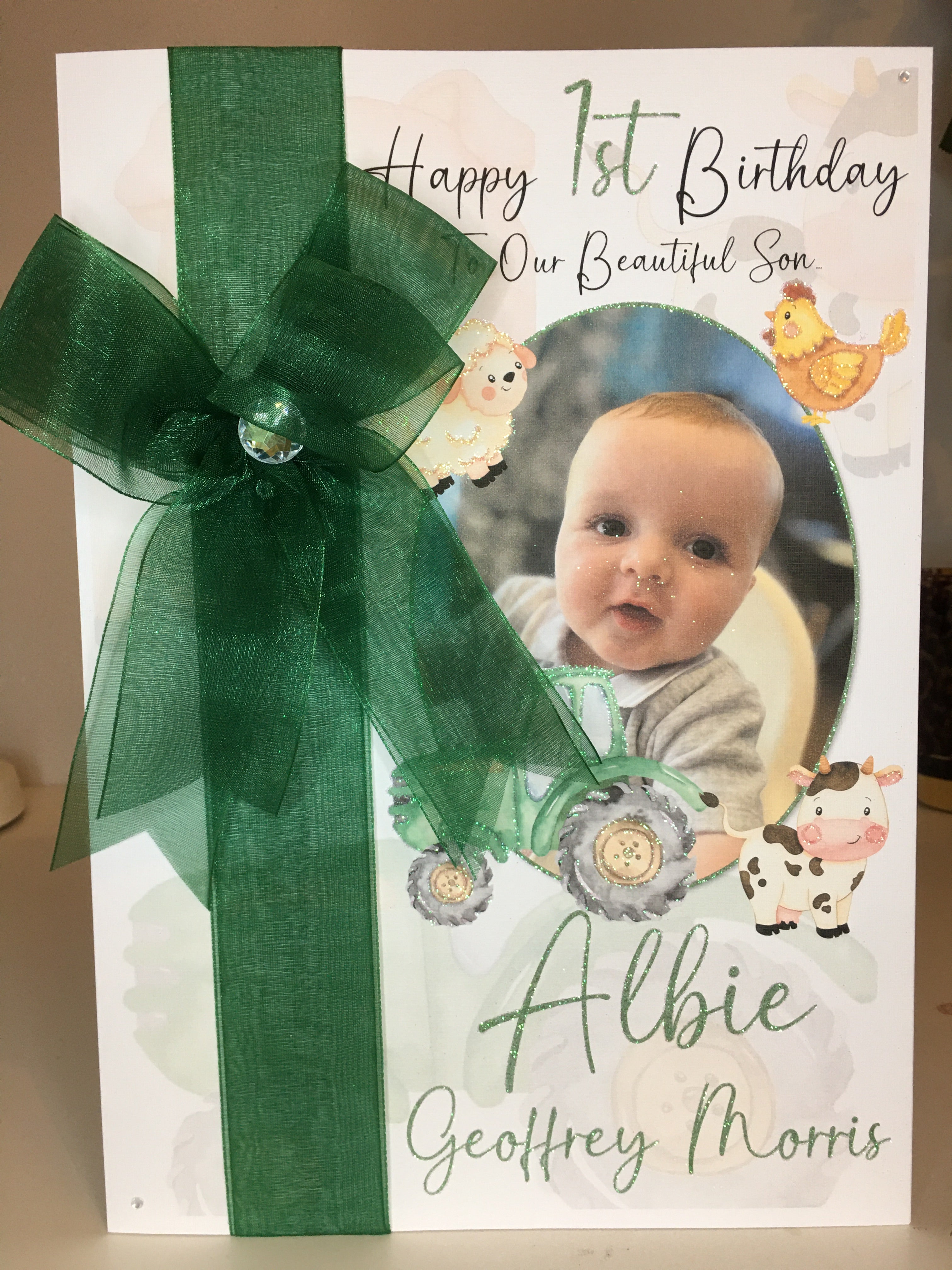 Ribbon & Bow Farm Animal Photo Card – Yayyays Store