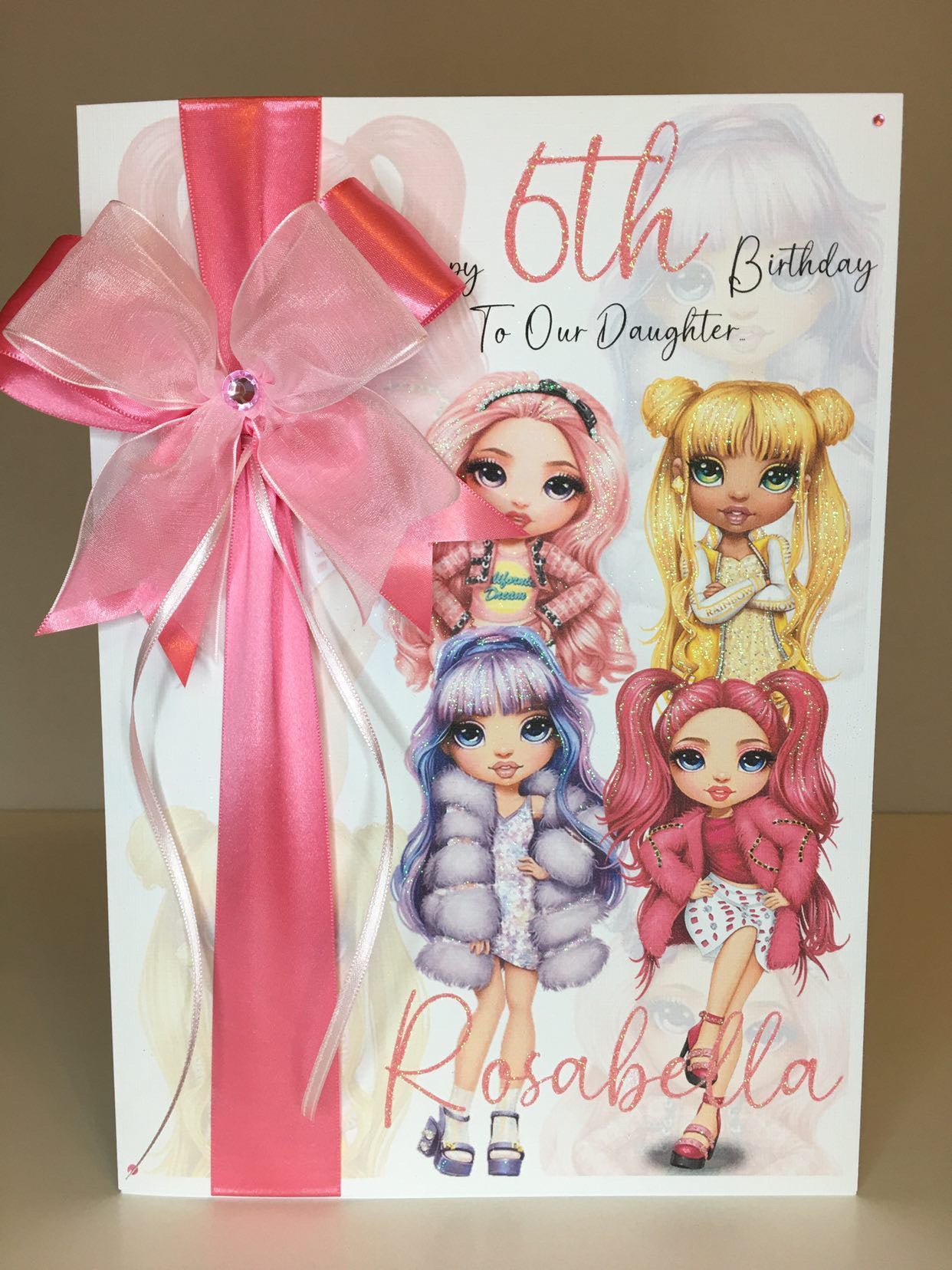 Ribbon & Bow Rainbow High Card – Yayyays Store