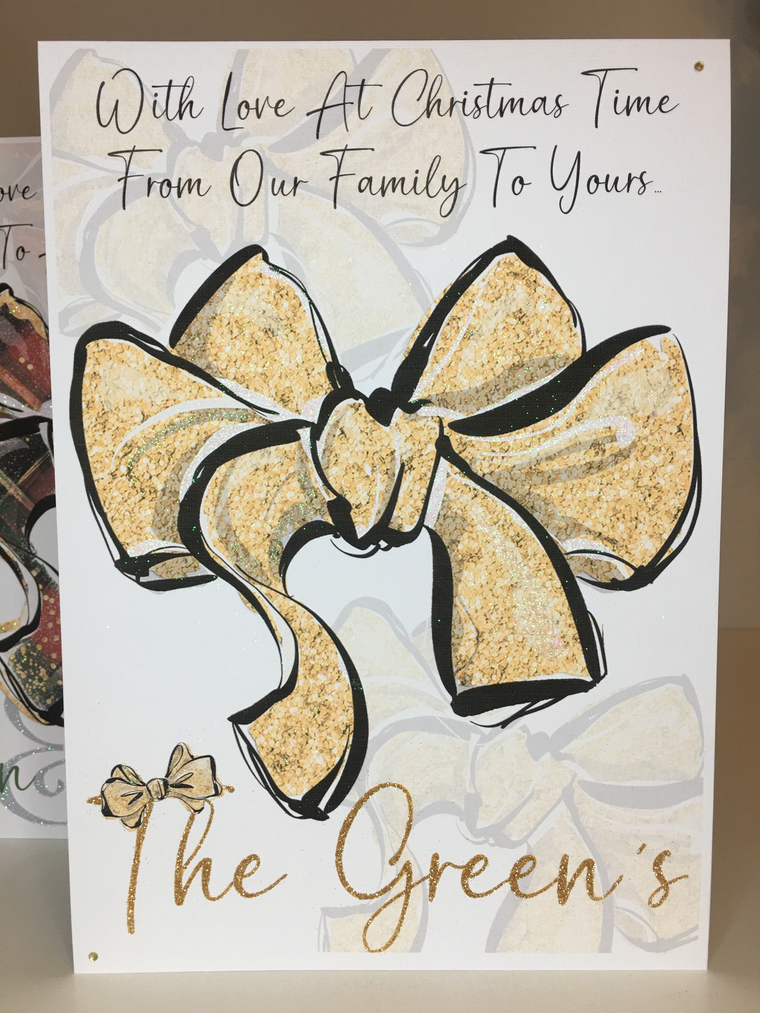 Christmas - Gold Bow Card – Yayyays Store